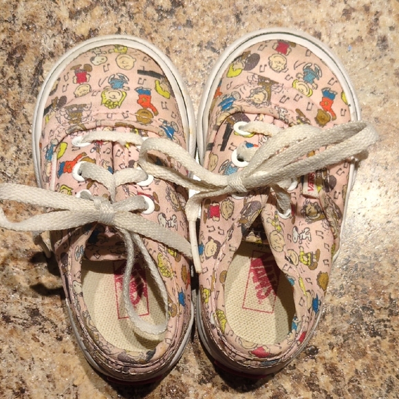 Vans | Shoes | Vans Pink Cartoon Kids Sneakers | Poshmark